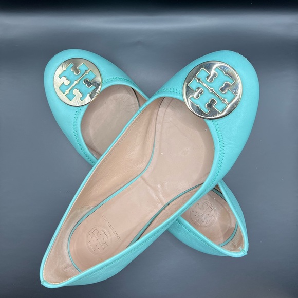 Tory Burch | Shoes | Tory Burch Turquoise Flats Size 1 | Poshmark